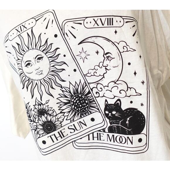 None and/or Unknown | Tops | New Gift Cropped Oversize Cream Tarot ...